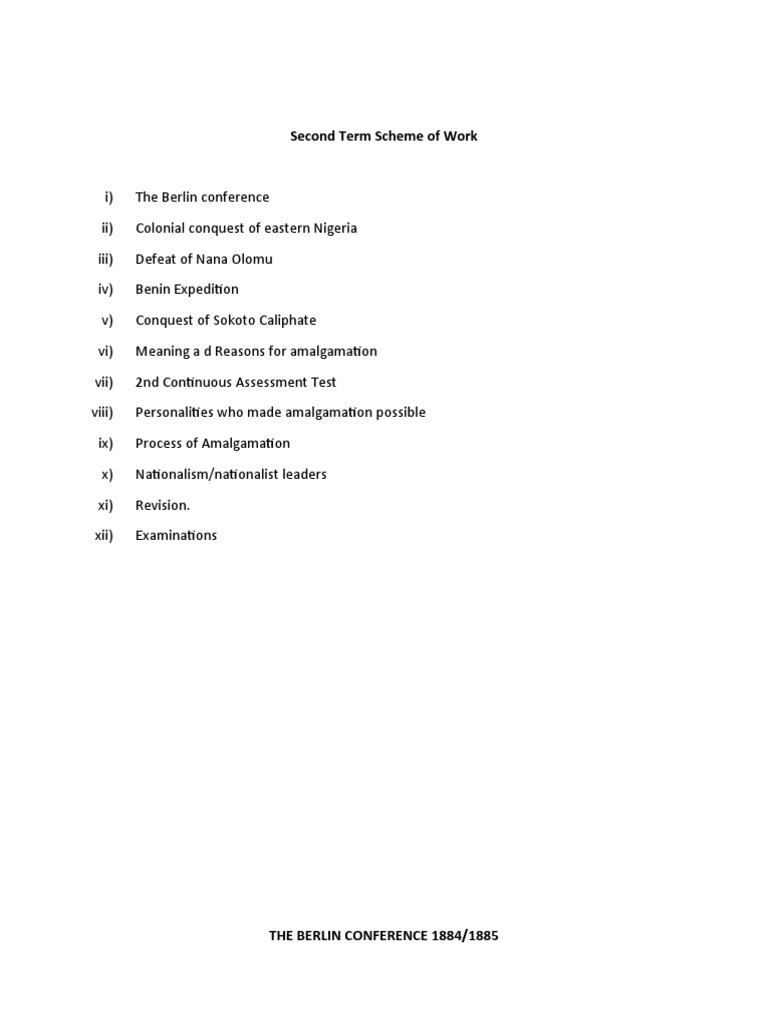 Jss 3 History 3rd Term | PDF | Nigeria