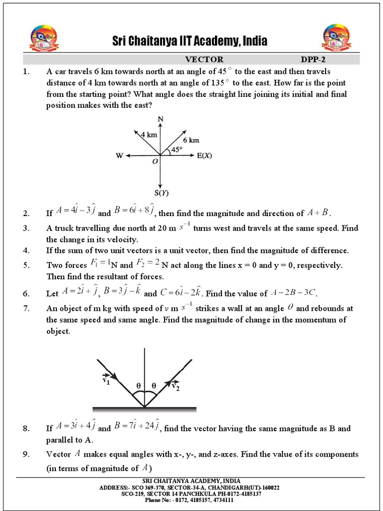 DPP Physics VECTOR DPP 2 | PDF