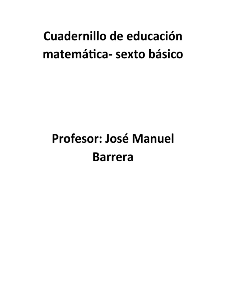 Cuadernillo Matematica | PDF