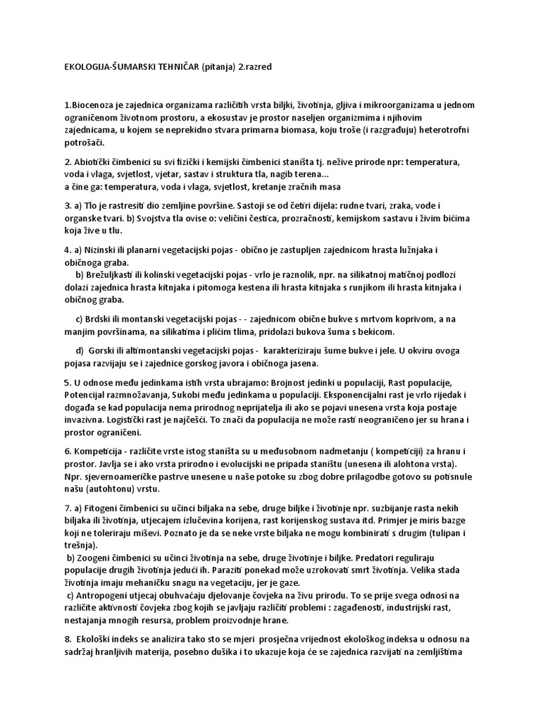 EKOLOGIJA-Roko Musulin | PDF