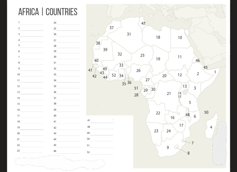 Exercise #4 - Map of Africa | PDF | Chess