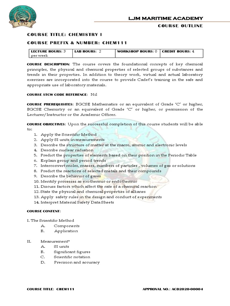 CHEM 111 Chemistry PDF | PDF | Chemistry | Chemical Reactions