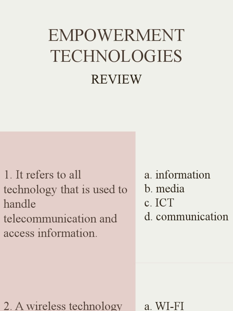 Empowerment Technologies Review | PDF | Malware | Microsoft Excel