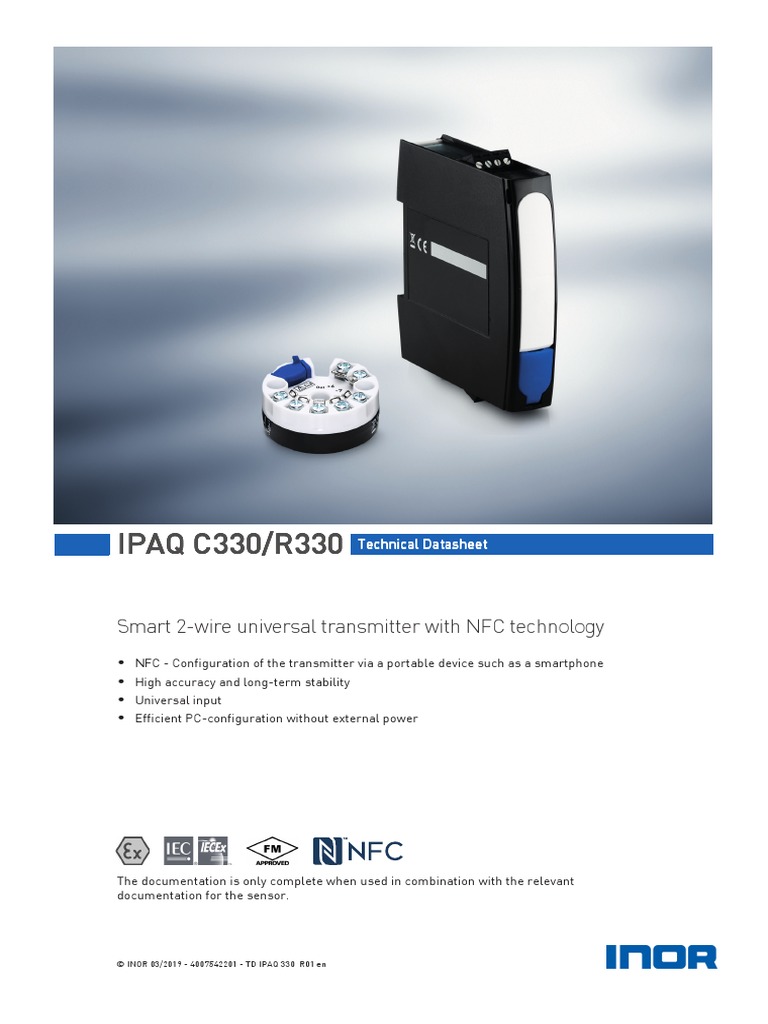 Data Sheet - IPAQ 330 EN | PDF | Thermocouple | Metrology