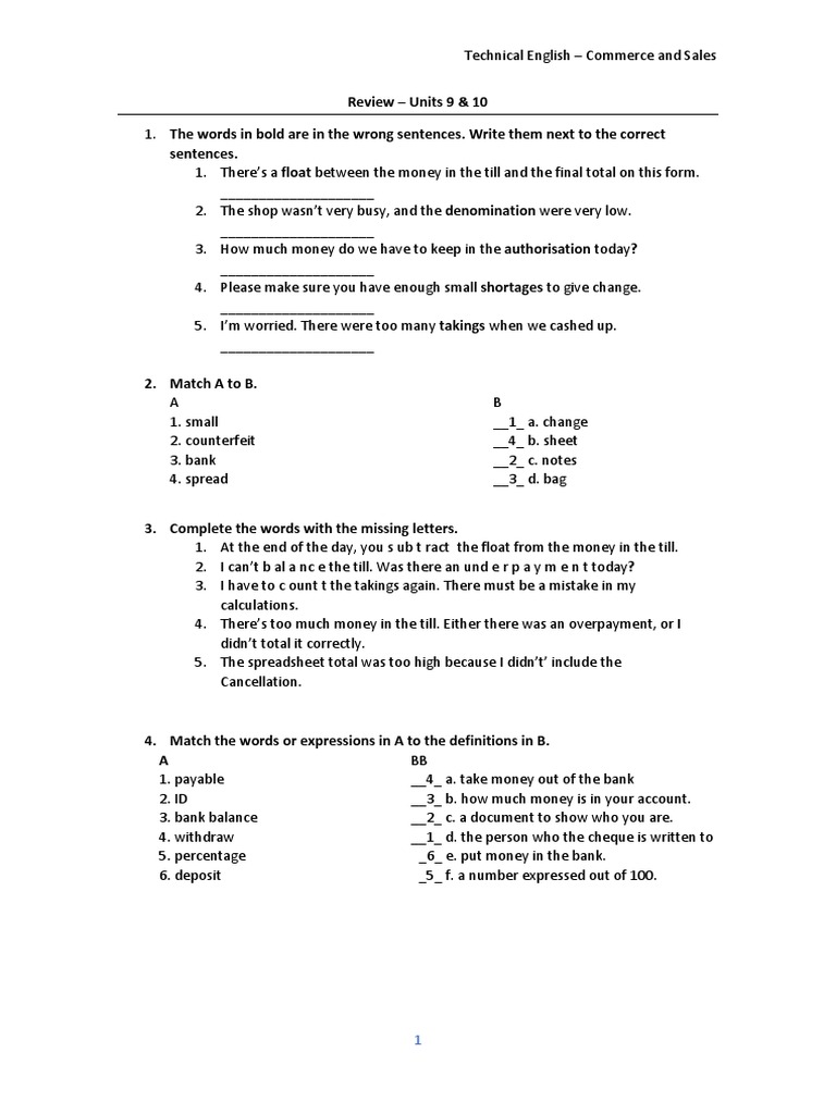 Technical English - Banking and Finance | PDF | Cheque | Banks