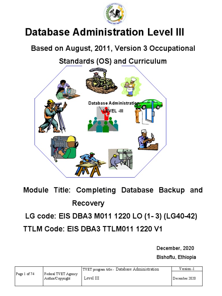 TTLM - M11 Complete Database Bachup and Recovery | PDF