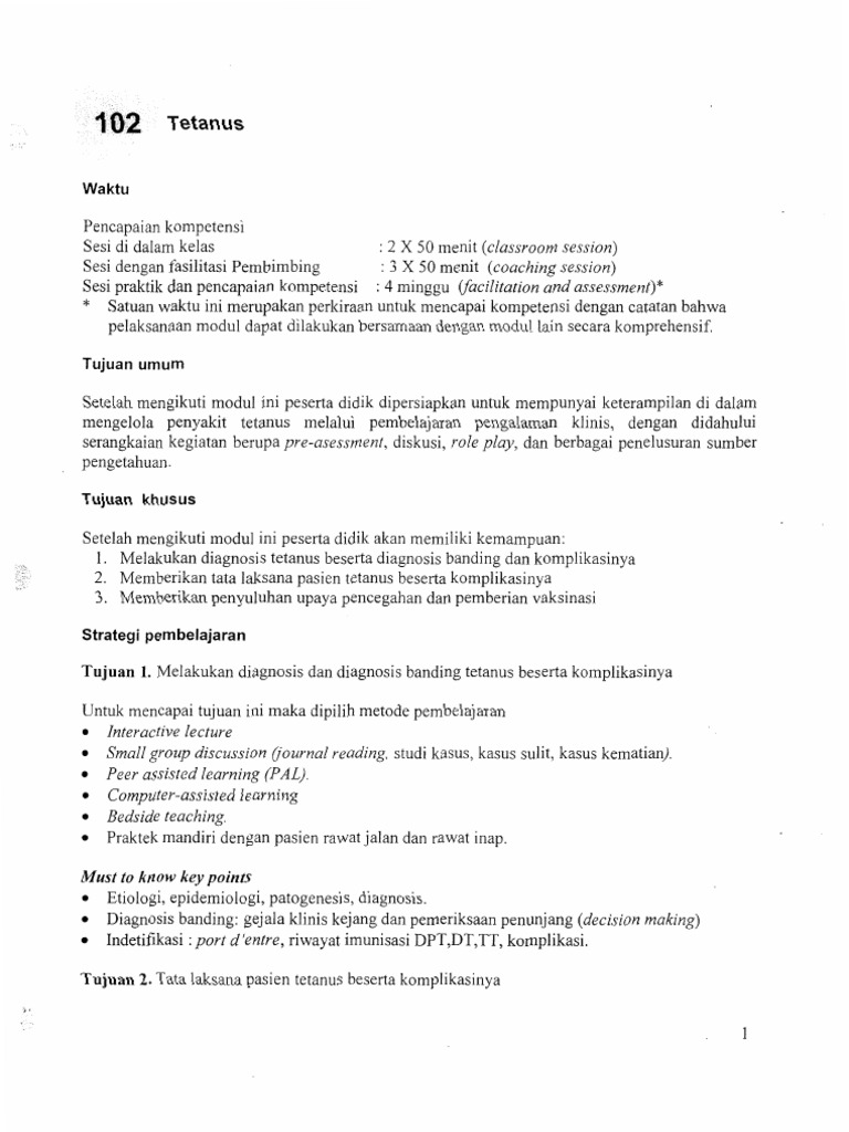 102 - Modul Tetanus - 0 | PDF