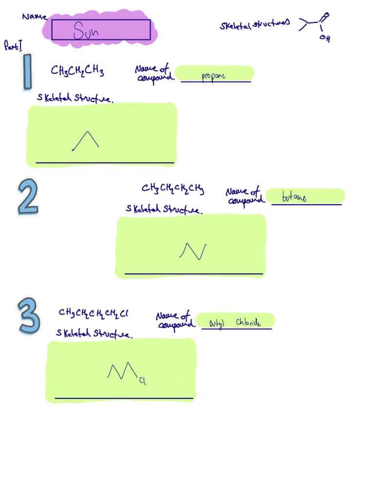 Skeletal Structures of Organic Compounds | PDF | Chemistry | Chemical ...