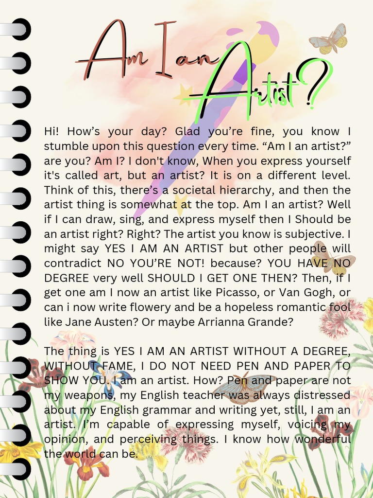 Defining My Identity as an Artist | PDF | Art