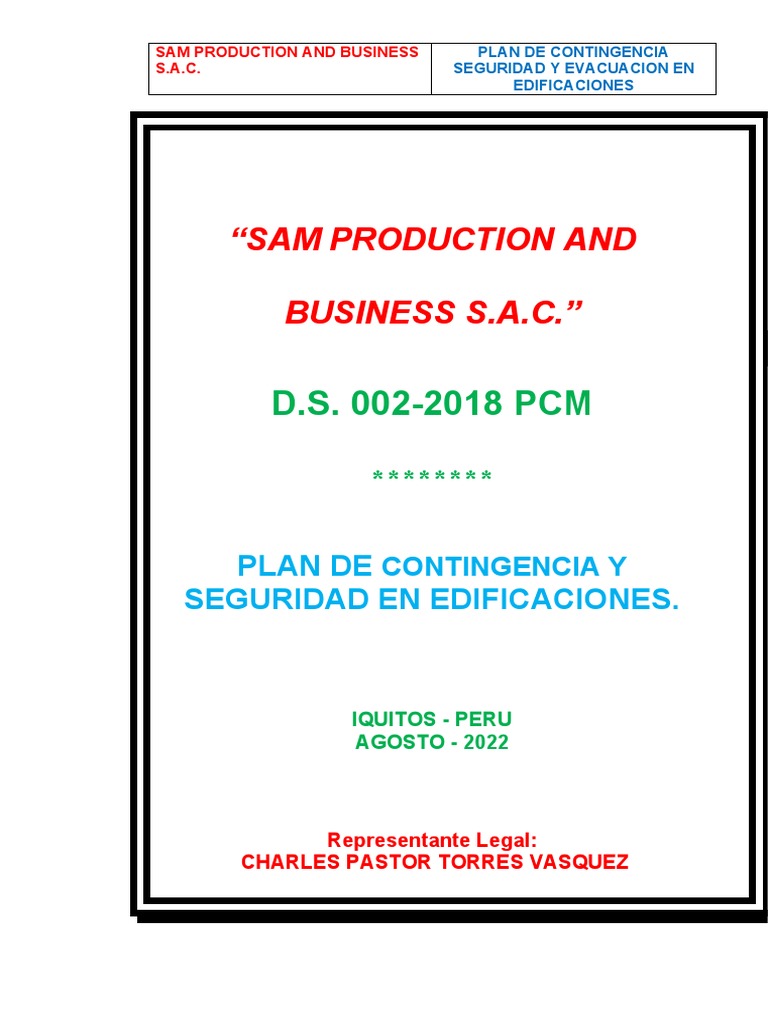 Plan Sam Priduction Busines | PDF | Infarto de miocardio | Primeros ...