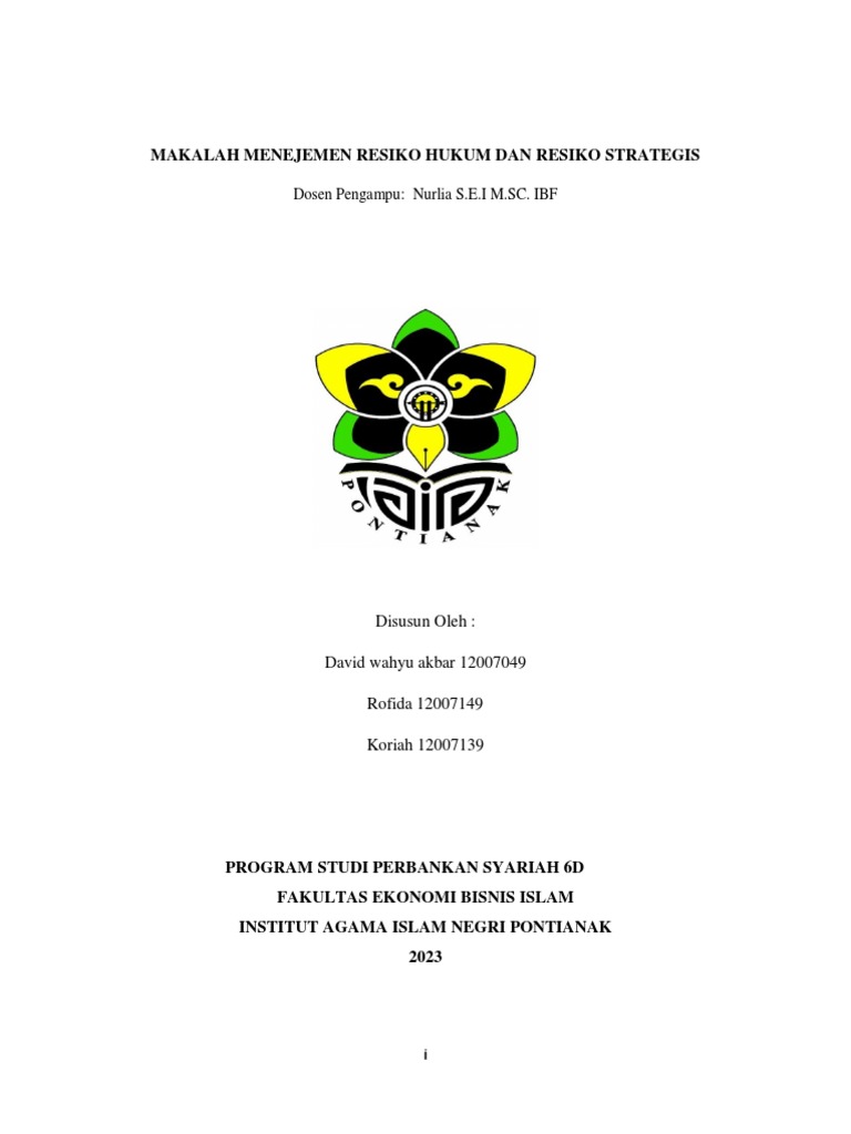 Makalah M.Risiko Kel 6 PDF | PDF | Hukum