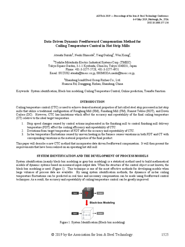 Data-Driven Dynamic Feedforward Compensation Method For Coiling Temperature Control in Hot Strip ...