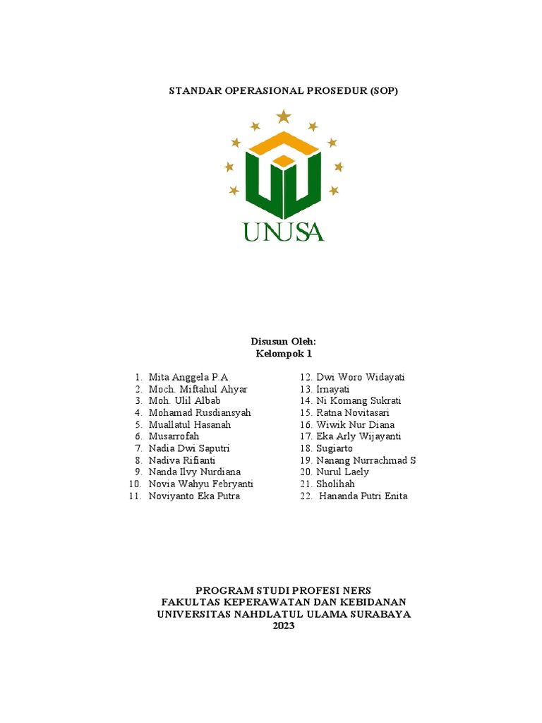 SOP Senam Ergonomik untuk Lansia | PDF
