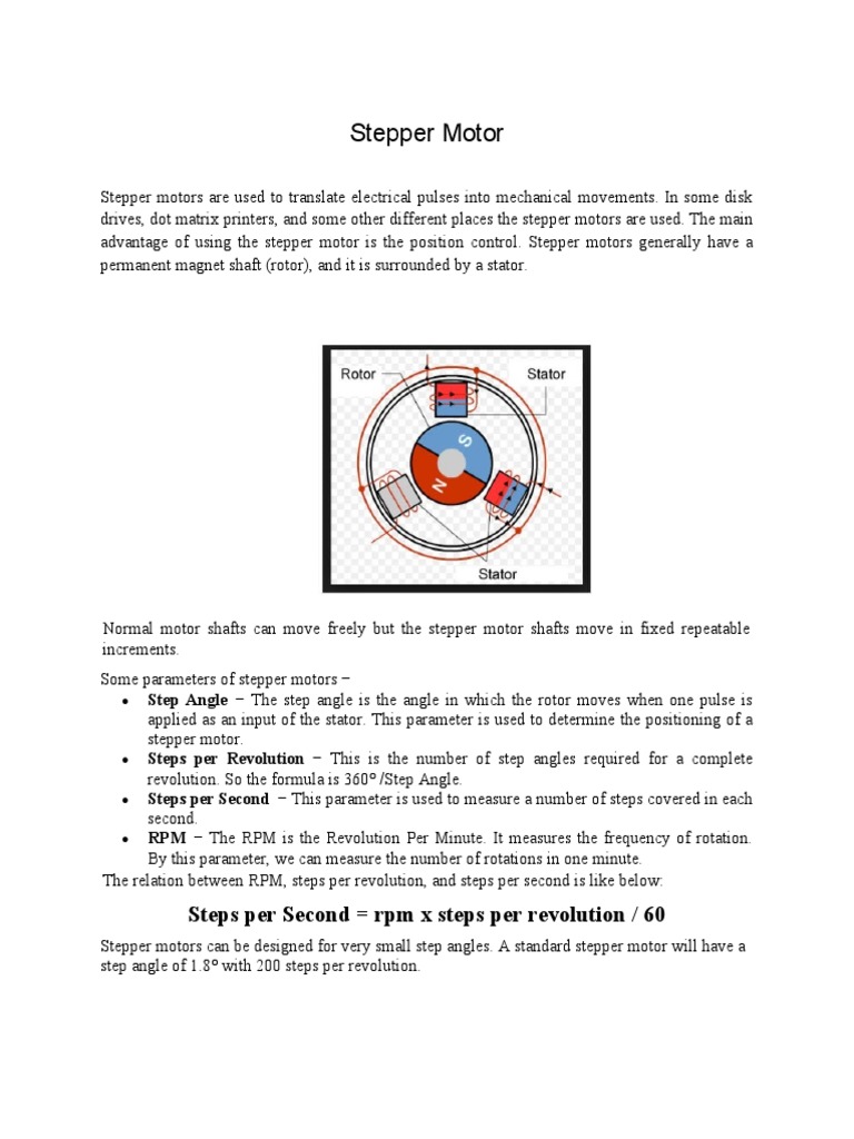 Stepper Motor | PDF | Electric Motor | Electrodynamics