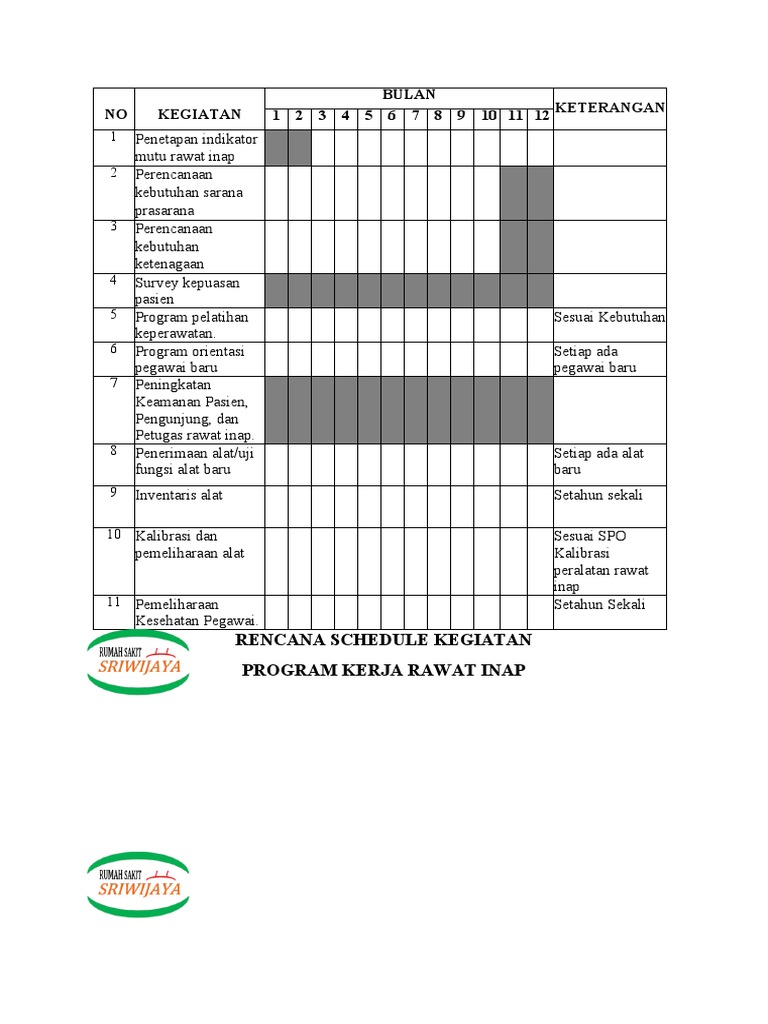 Time Schedule Program Kerja | PDF