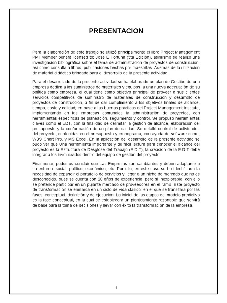 Caso Practico Planificacion y Gestion de Proyectos | PDF | Gestión de ...