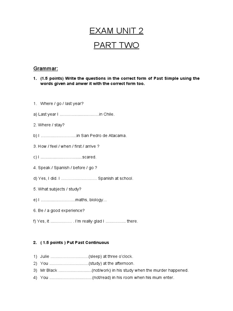 Exam Unit 2 Part 2 | Descargar gratis PDF | Linguistics Exam Unit 2 Part 2 | Descargar gratis PDF | Linguistics