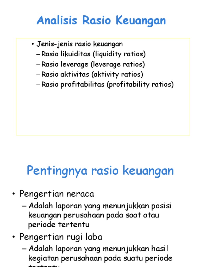 Analisis Rasio Keuangan | PDF