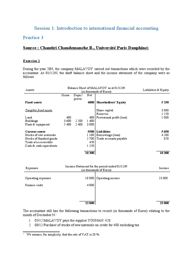 Session 1 Practice 3 | PDF | Debits And Credits | Depreciation