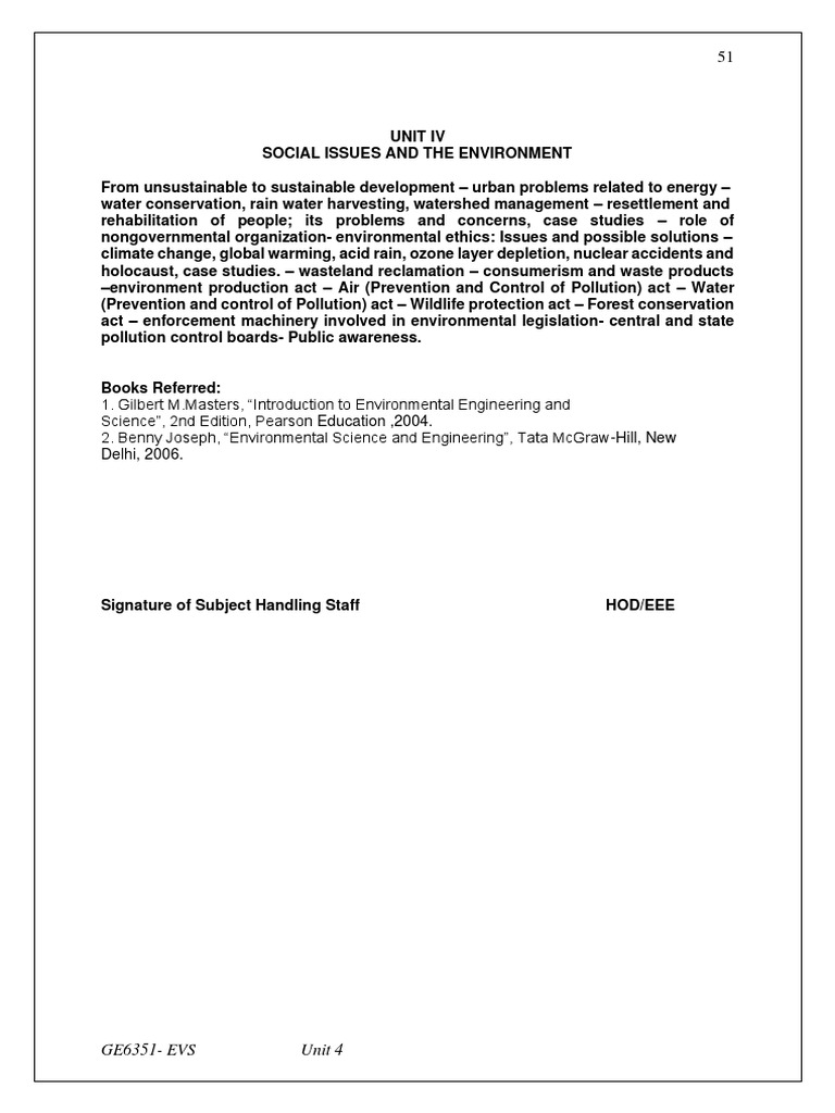 Environmental Issues and Solutions Overview | PDF | Climate Change ...