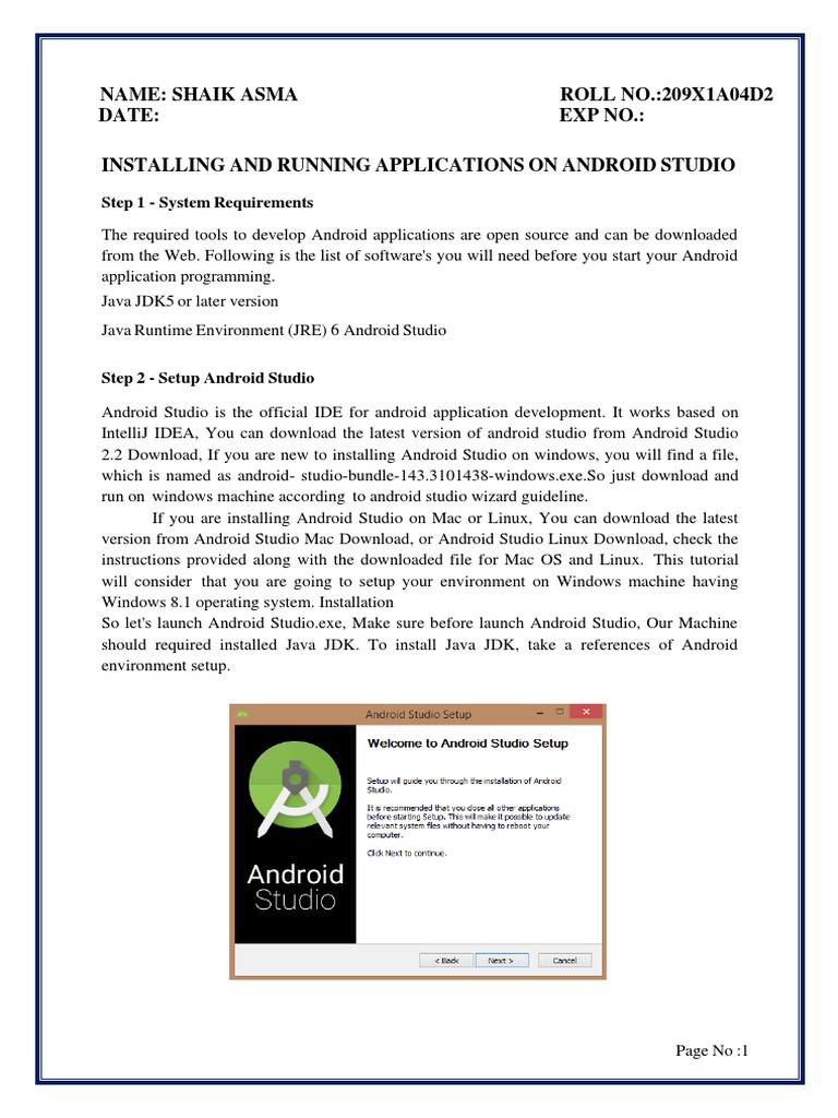 Mobile App Development Manual Pdf Android Operating System Usb