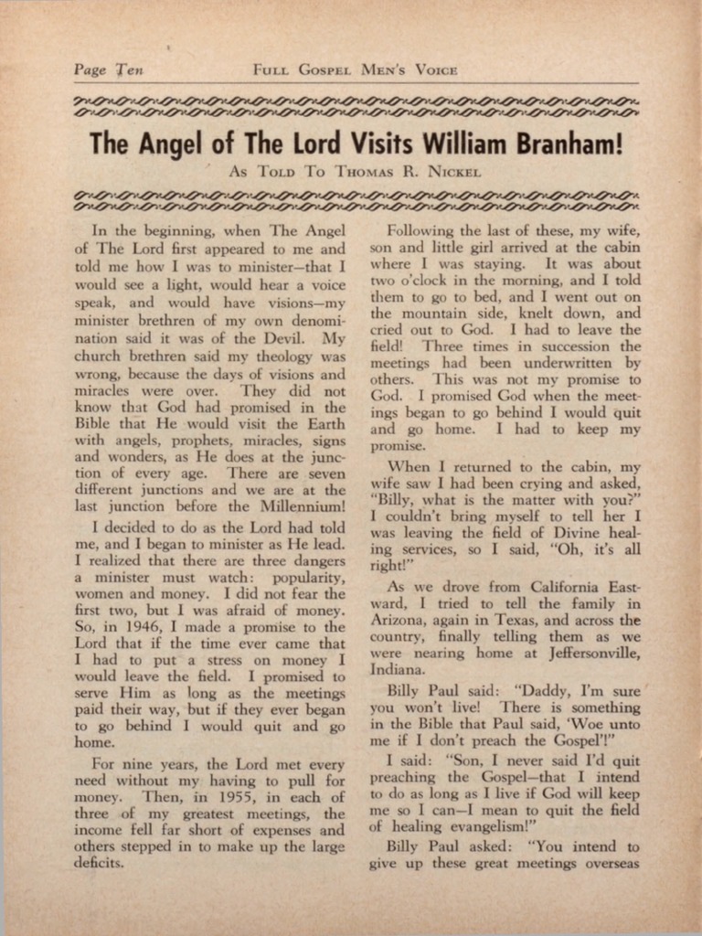 1956 03 Voice Magazine - Tent Vision | PDF