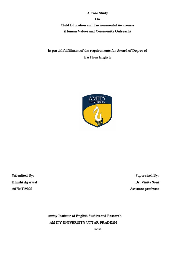 A Case Study - Khushi Agarwal | PDF | Slum | Old Age