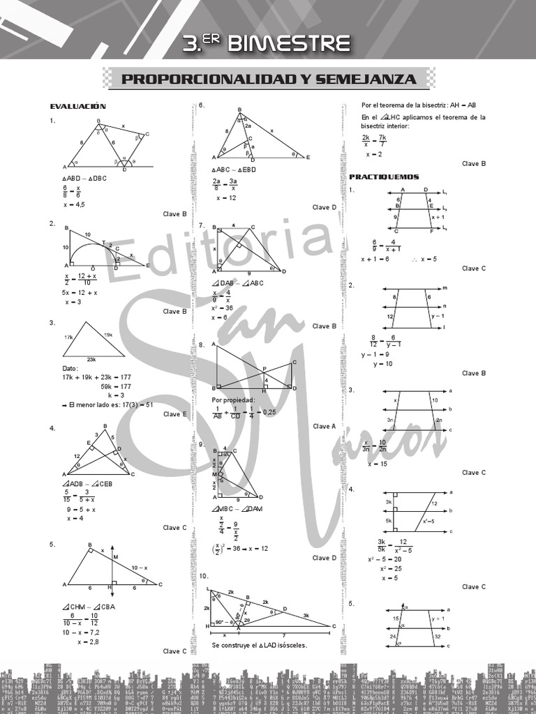 Geo 3º 3B Sol PDF | PDF | Geometría euclidiana | Euclides