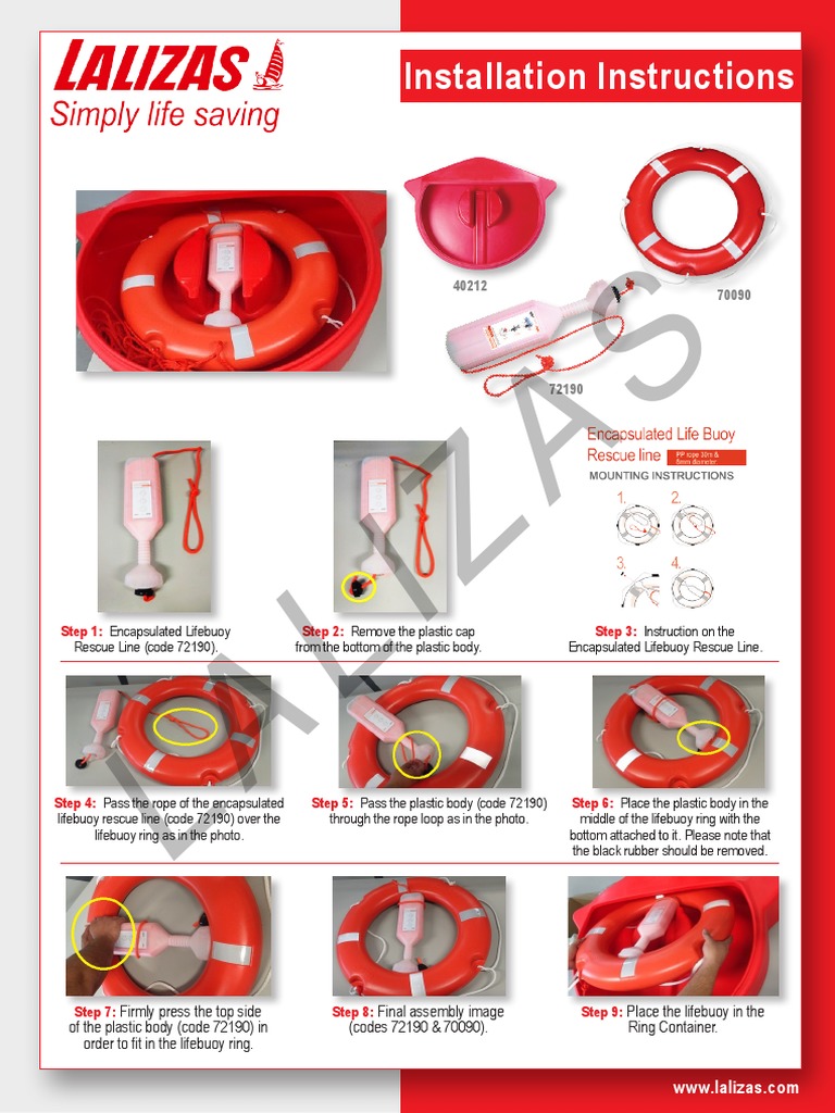 ARMARIO A LALIZAS_Lifebuoy_Ring_SOLAS,_with_Reflective_Tape | PDF