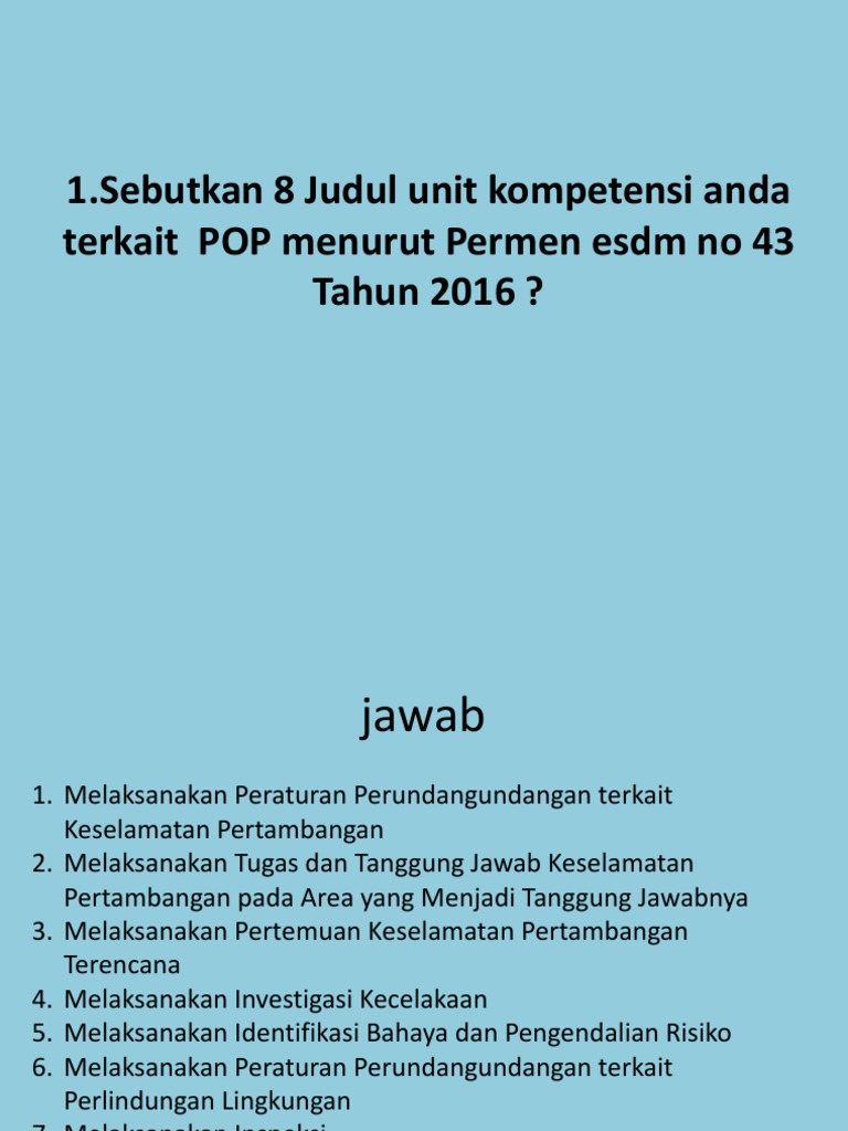 Kisi-Kisi POP - Pak Yakin | PDF