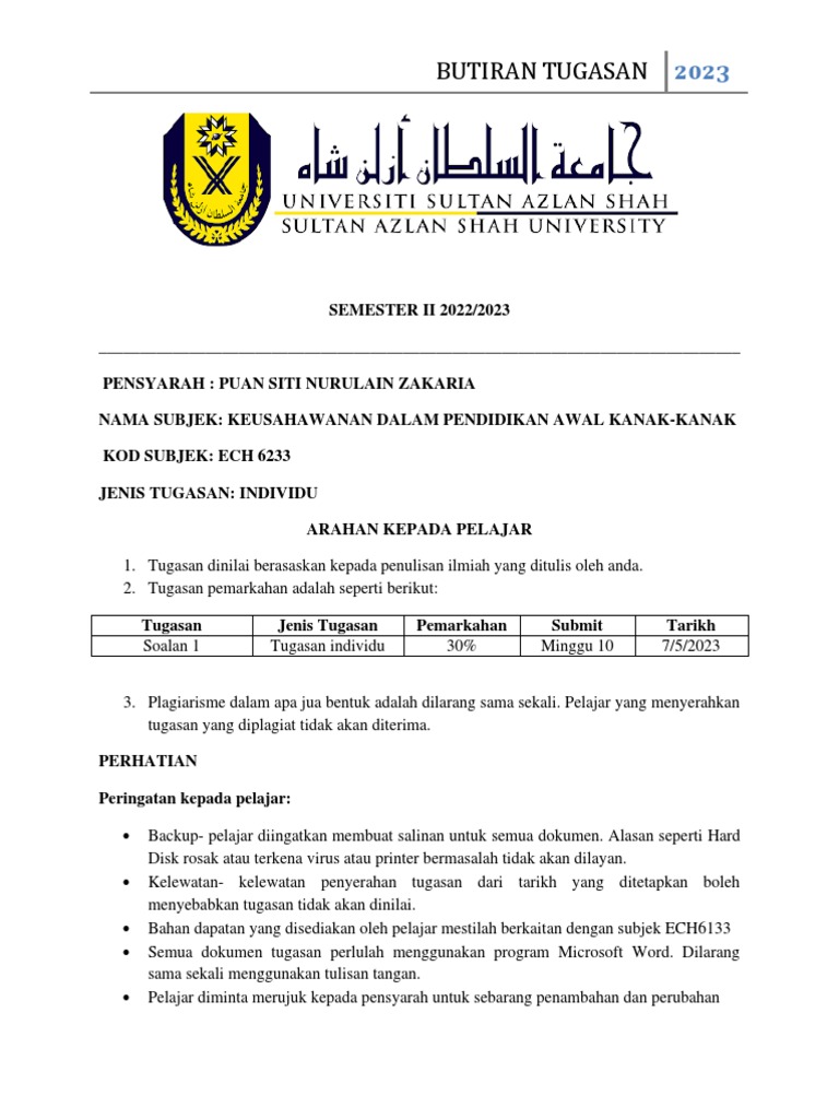 Tugasan 1 Ech 6233 | PDF