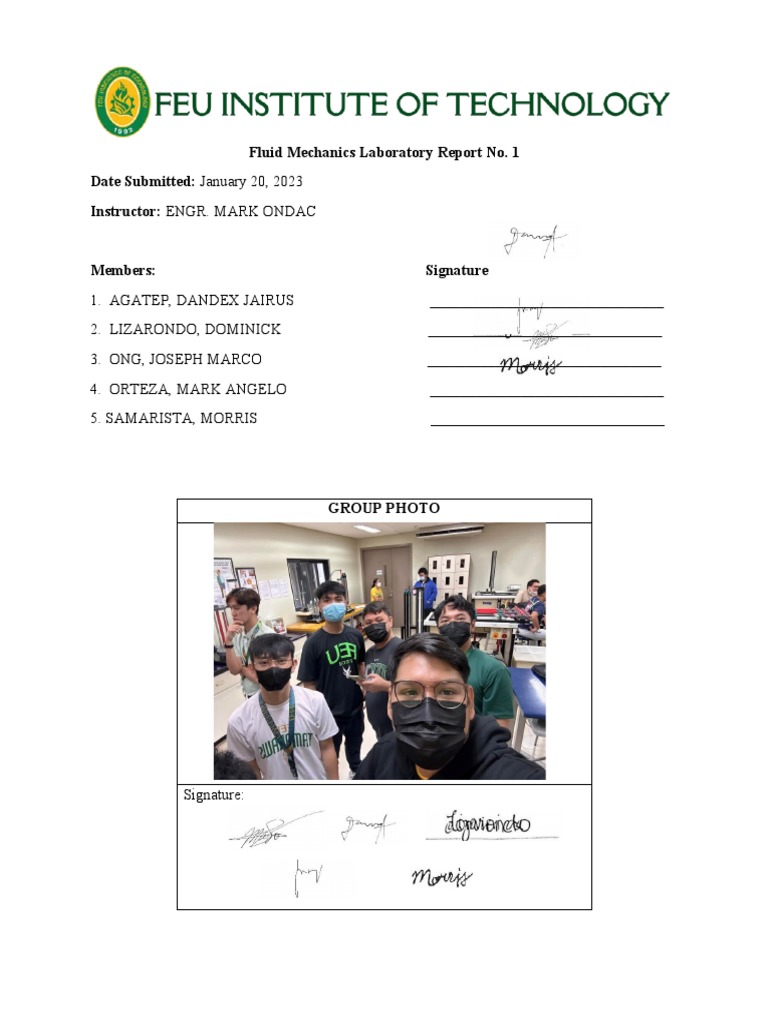 Fluid Mechanics Lab Report 1 Pdf Density Volume