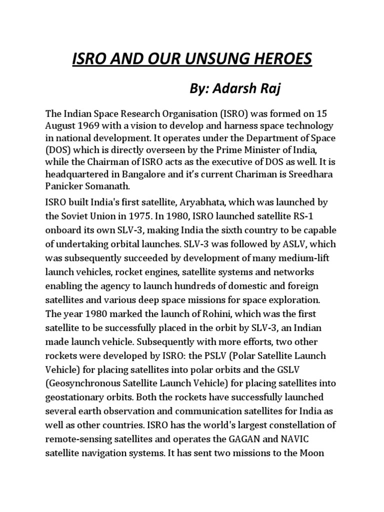 ISRO's Unsung Heroes and Achievements | PDF | Satellite | Astronautics
