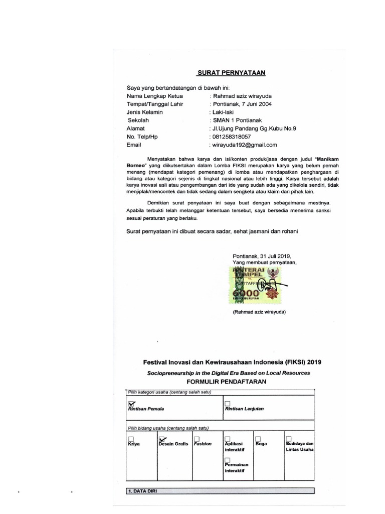 Proposal FIKSI (Desain Grafis) | PDF