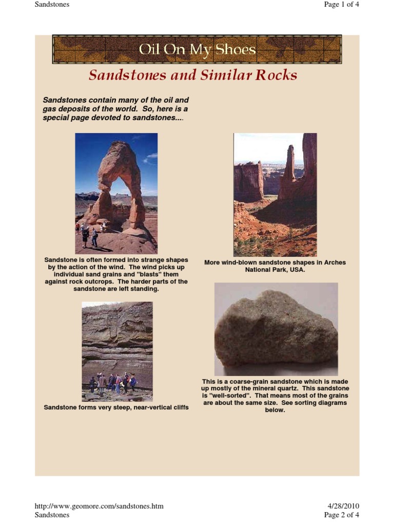 Sandstone Size Chart | PDF