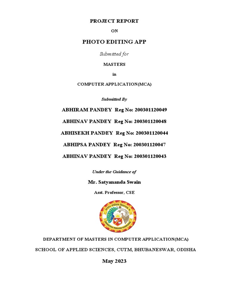Project Report Format (Mca-Ds) | PDF | System | Android (Operating System)