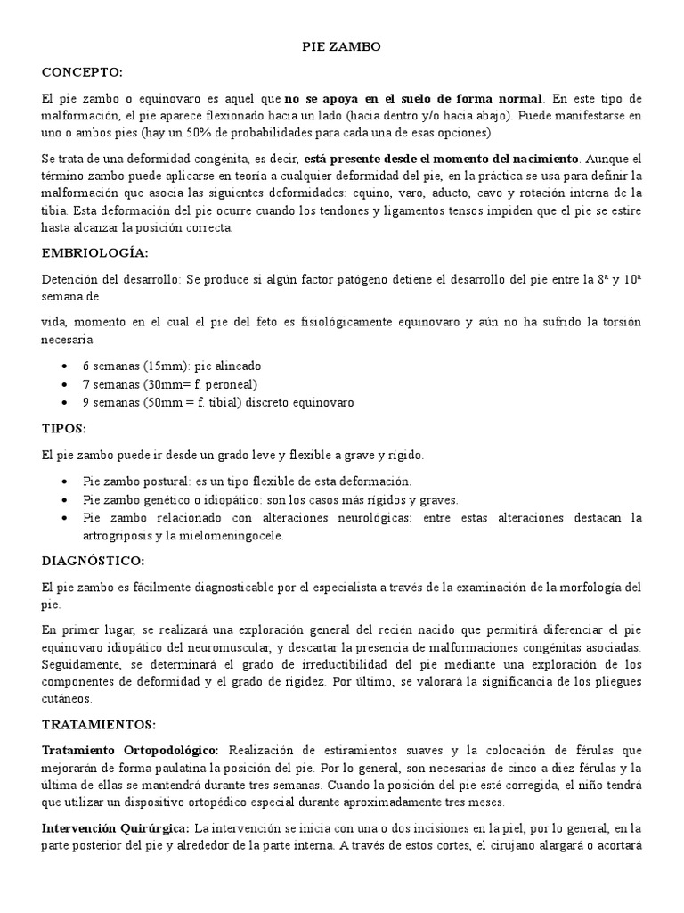 Pie Zambo | PDF | Pie | Medicina CLINICA