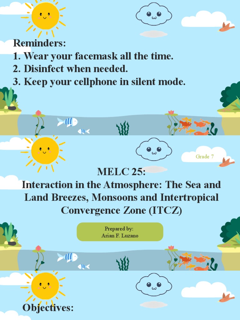 Grade 7 Lesson: Sea & Land Breezes, Monsoons, ITCZ | PDF | Monsoon ...
