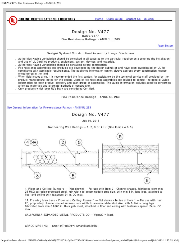 ProSTUD UL V477 | PDF | Drywall | Building
