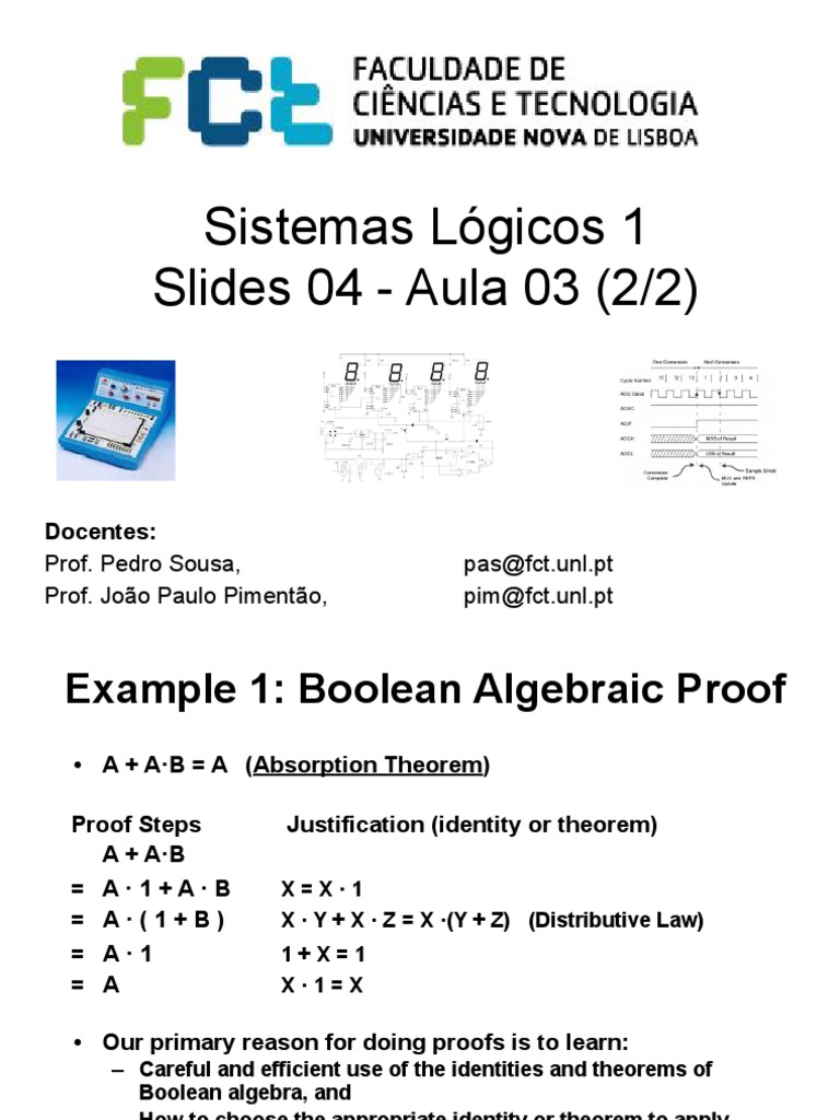 Boolean Algebra Proofs and Simplifications | PDF | Teaching Methods ...