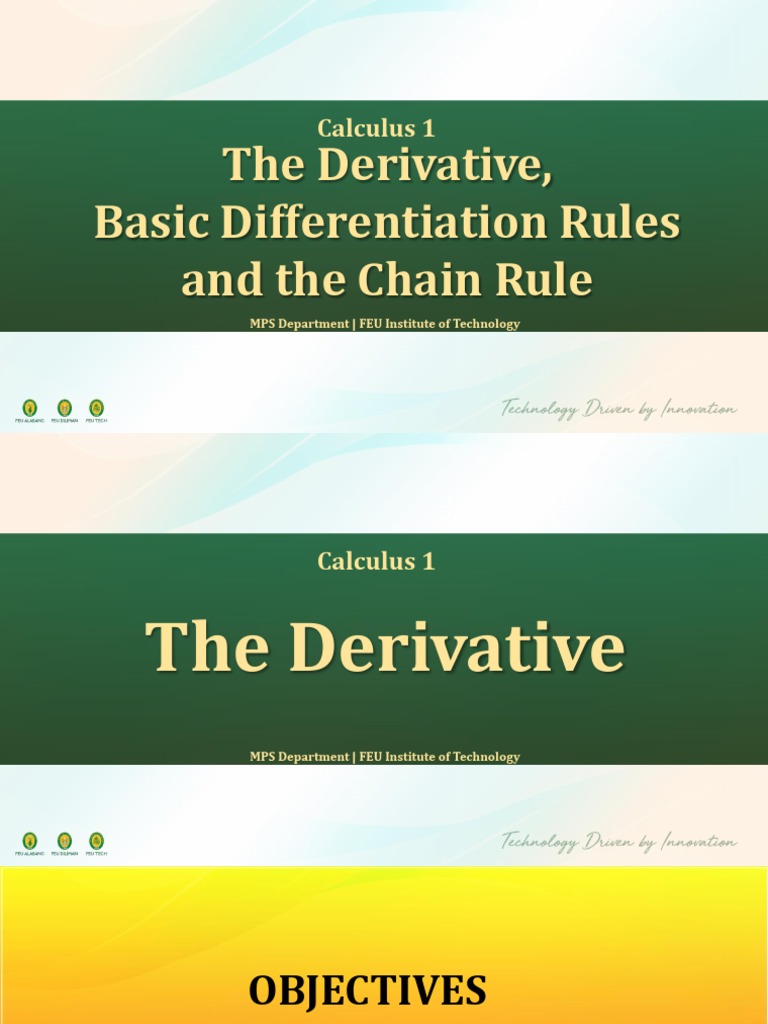 Basic Rules of Differentiation | PDF | Derivative | Mathematical Analysis