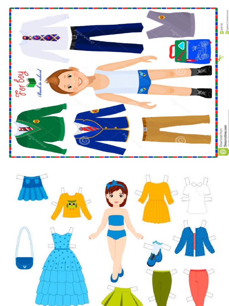 Boys and Girls Clothing Cutouts | PDF