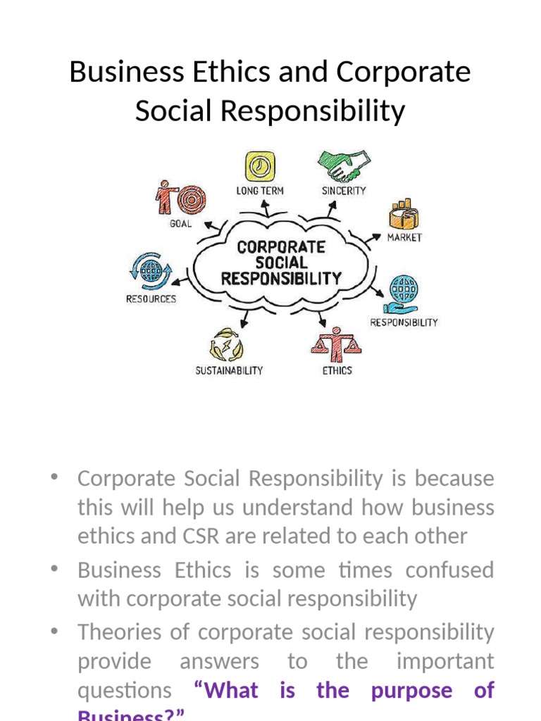 Business Ethics and Corporate Social Responsibility | PDF
