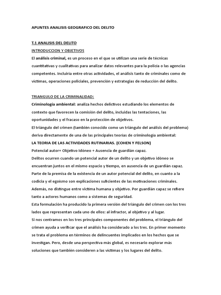 Análisis del Triángulo del Delito | PDF | Crímenes | Crimen y violencia