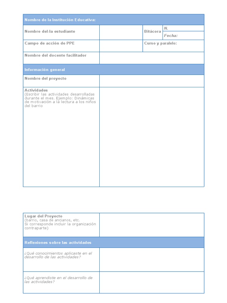 BITÁCORA.docx | PDF