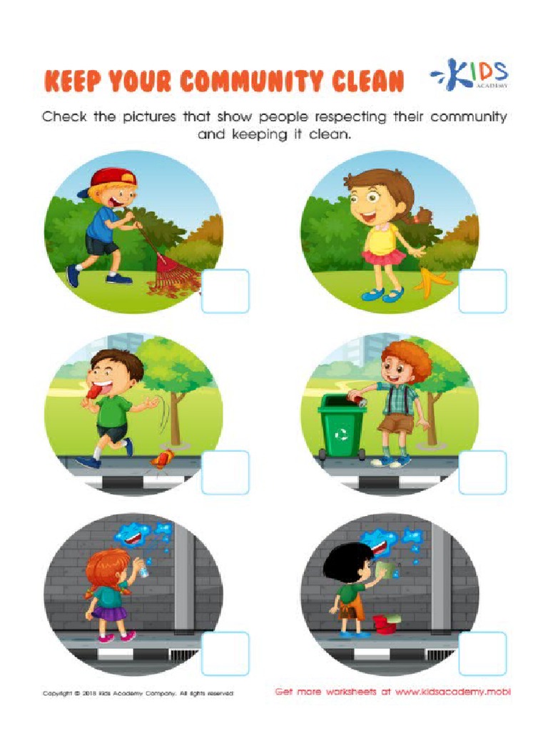Keep Your Community Clean Worksheet | PDF