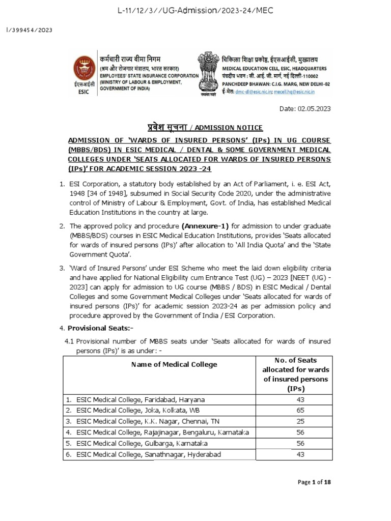 Esic Notification | PDF | Guarantee