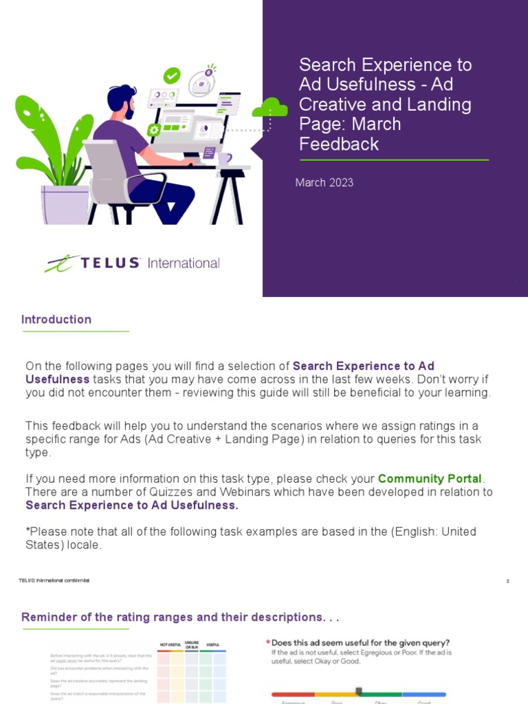 Quality Feedback For March Search Experience To Ad Usefulness PDF | PDF | Information Retrieval ...