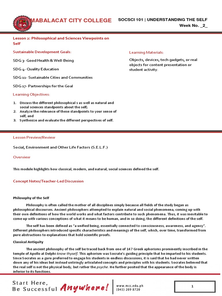 Uself - Week 2 Lesson | PDF | Rationalism | Science