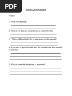 Map Questionnaire PDF | PDF